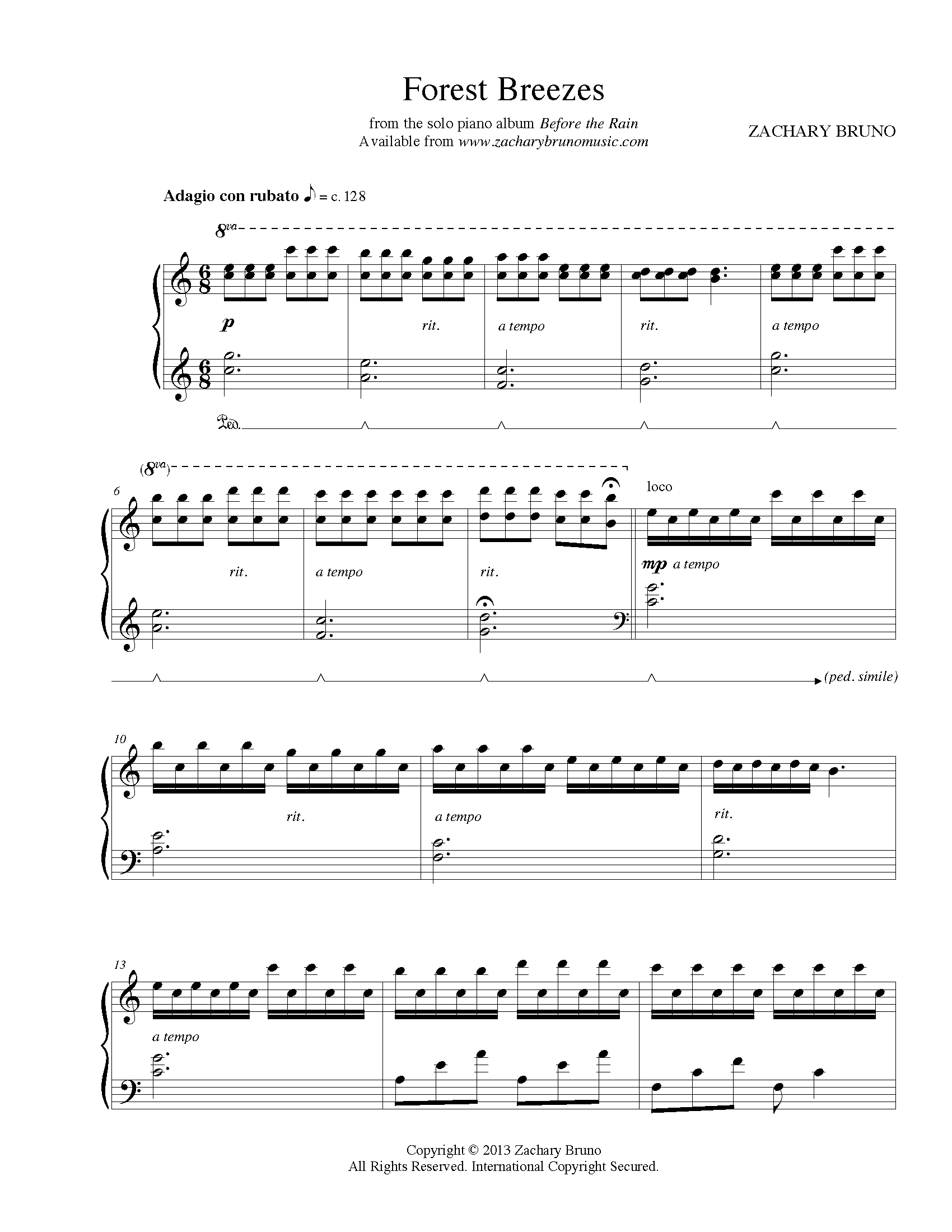 Forest Breezes (Digital Sheet Music) – zacharybruno